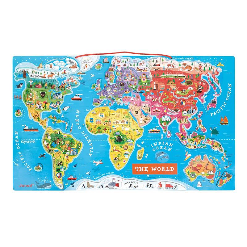 Viga – World Map Magnetic Puzzle – Edutoy