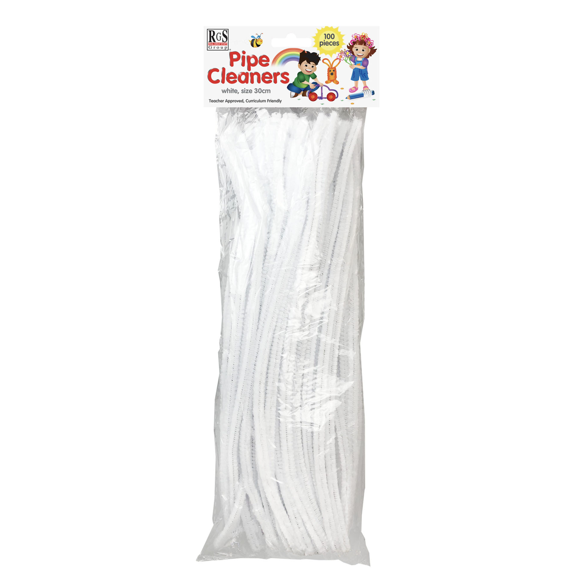 Pipe Cleaners – 100 Pieces – White – Edutoy